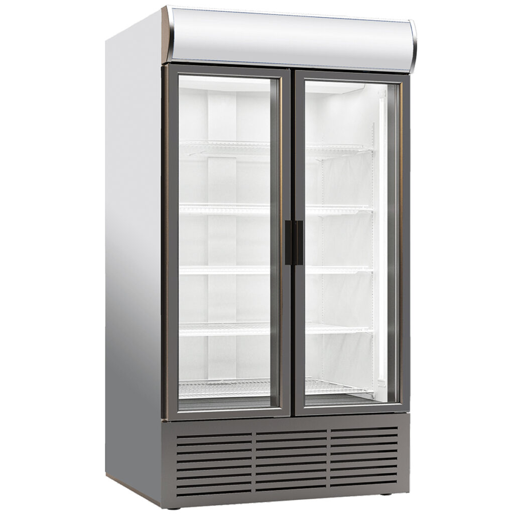 Prodis XD1300 Double Hinged Glass Door Display Refrigerator | Peachman
