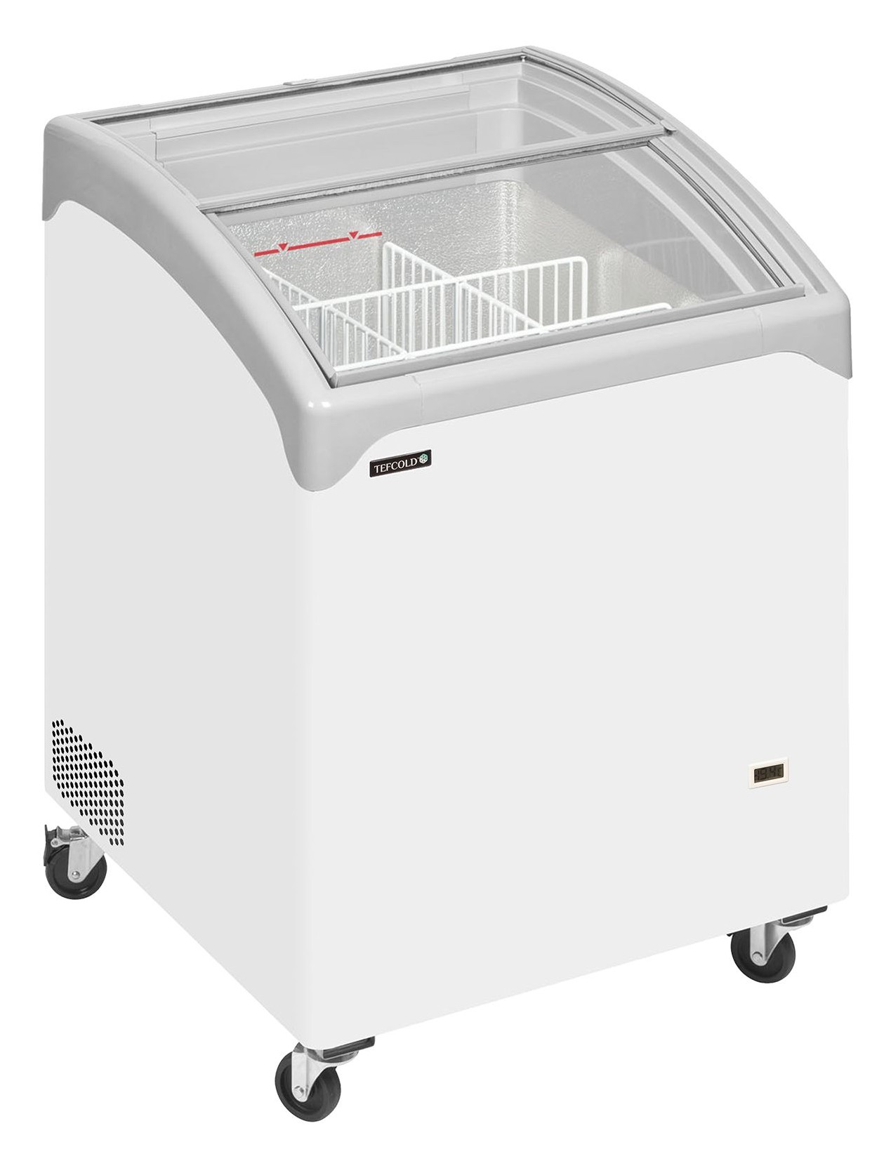 Tefcold NIC101SCEB/IRL Sliding Curved Glass Lid Chest Freezer | Peachman